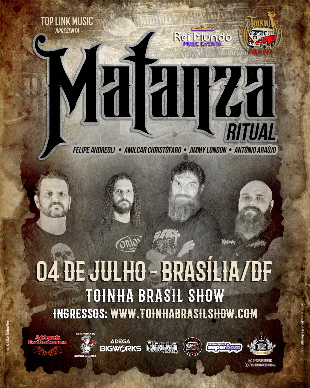 Matanza Ritual se apresenta em julho, em Brasília, para celebração que ...